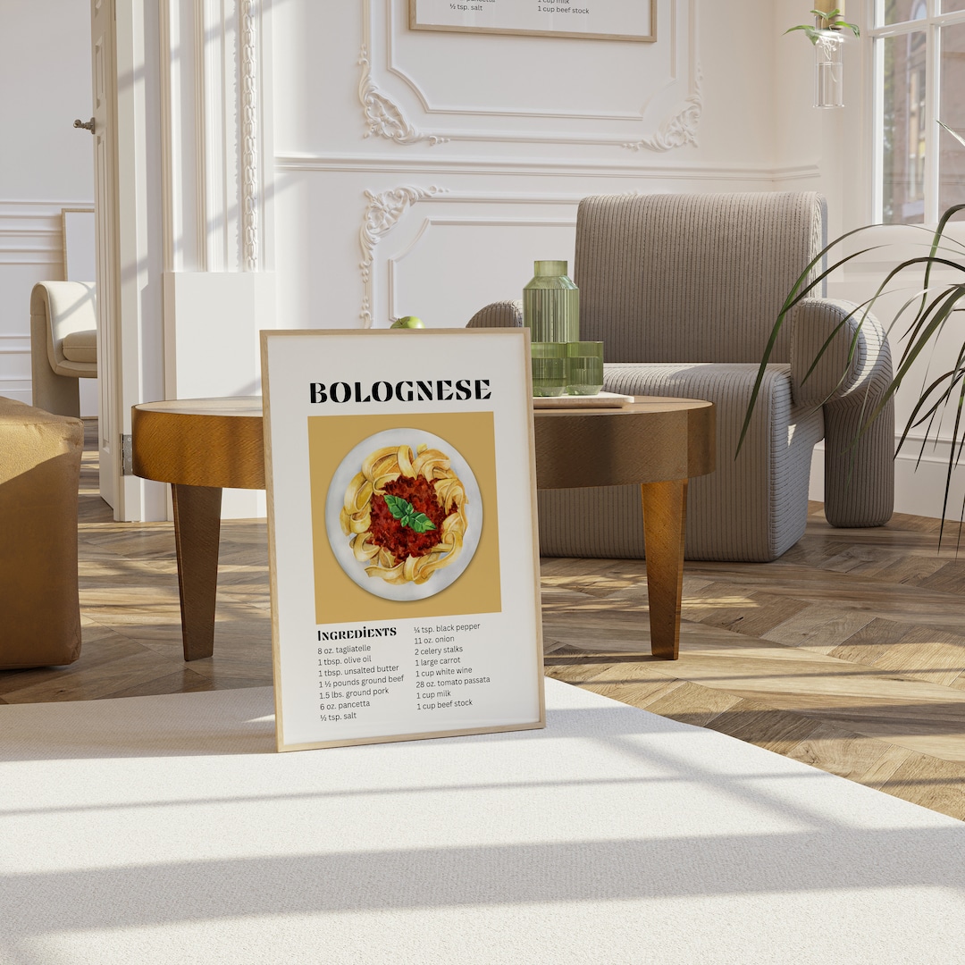 Pasta Poster Kitchen Aesthetic Decor Kitchen Art Print Kitchen Wall Art ...