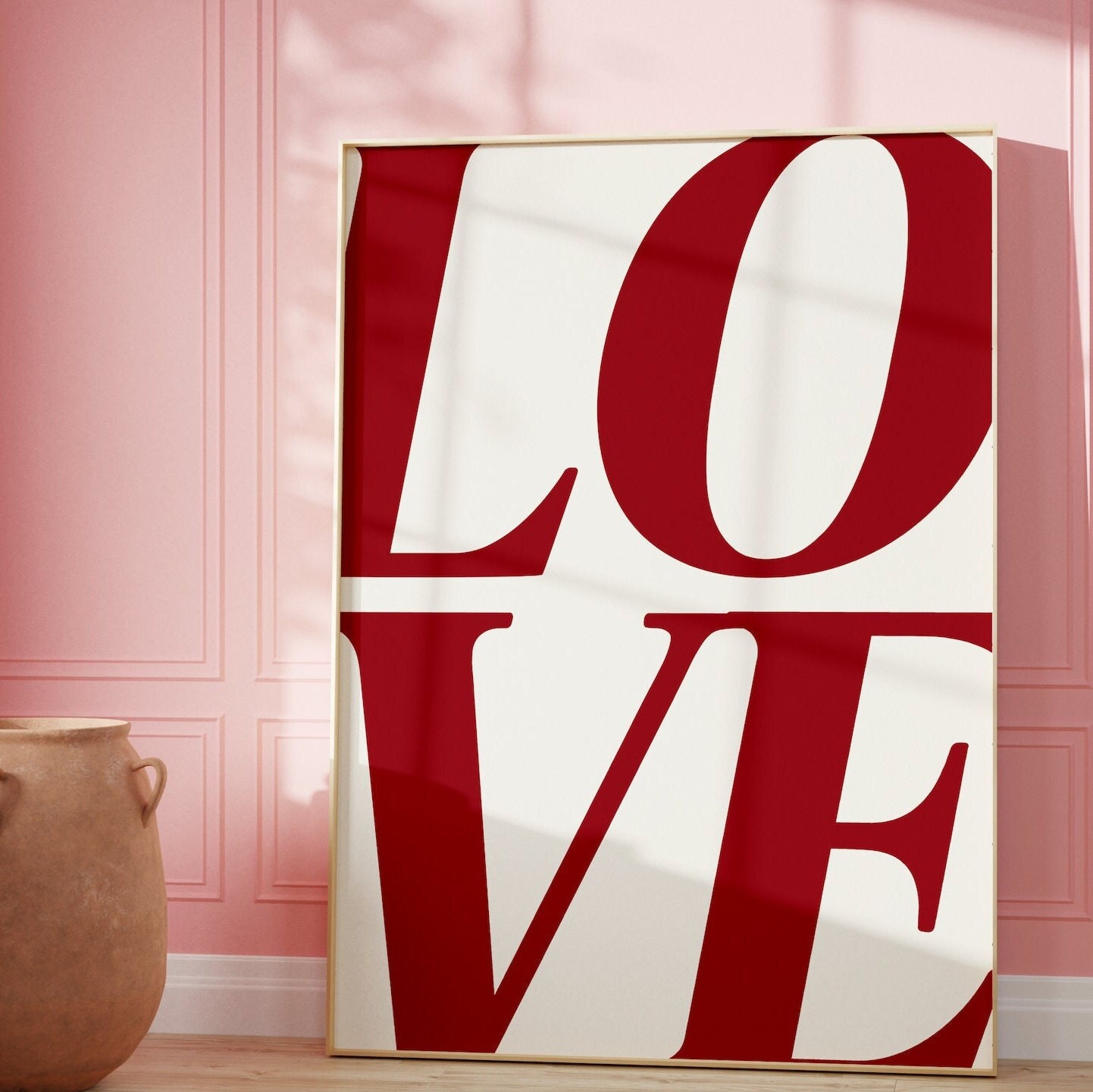Love Wall Art Print Trendy Love Print Download Red Love Poster - Etsy