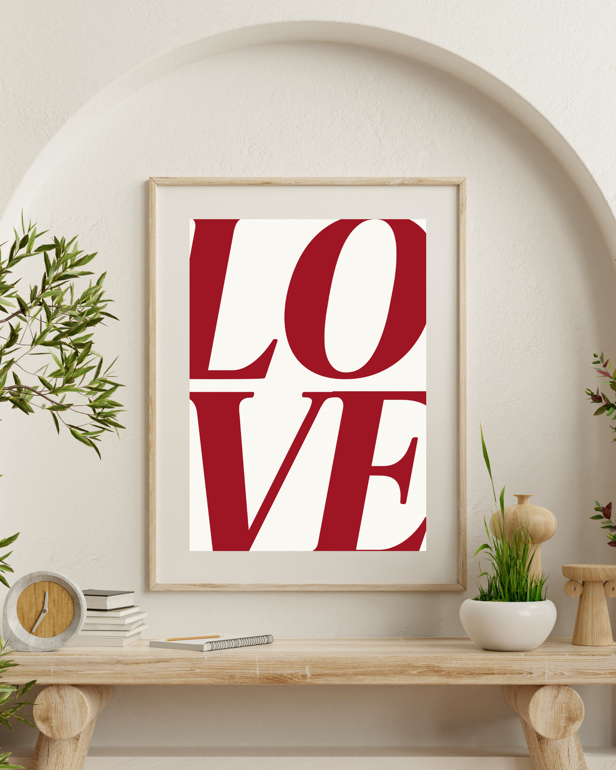 Love Wall Art Print Trendy Love Print Download Red Love Poster Trendy ...