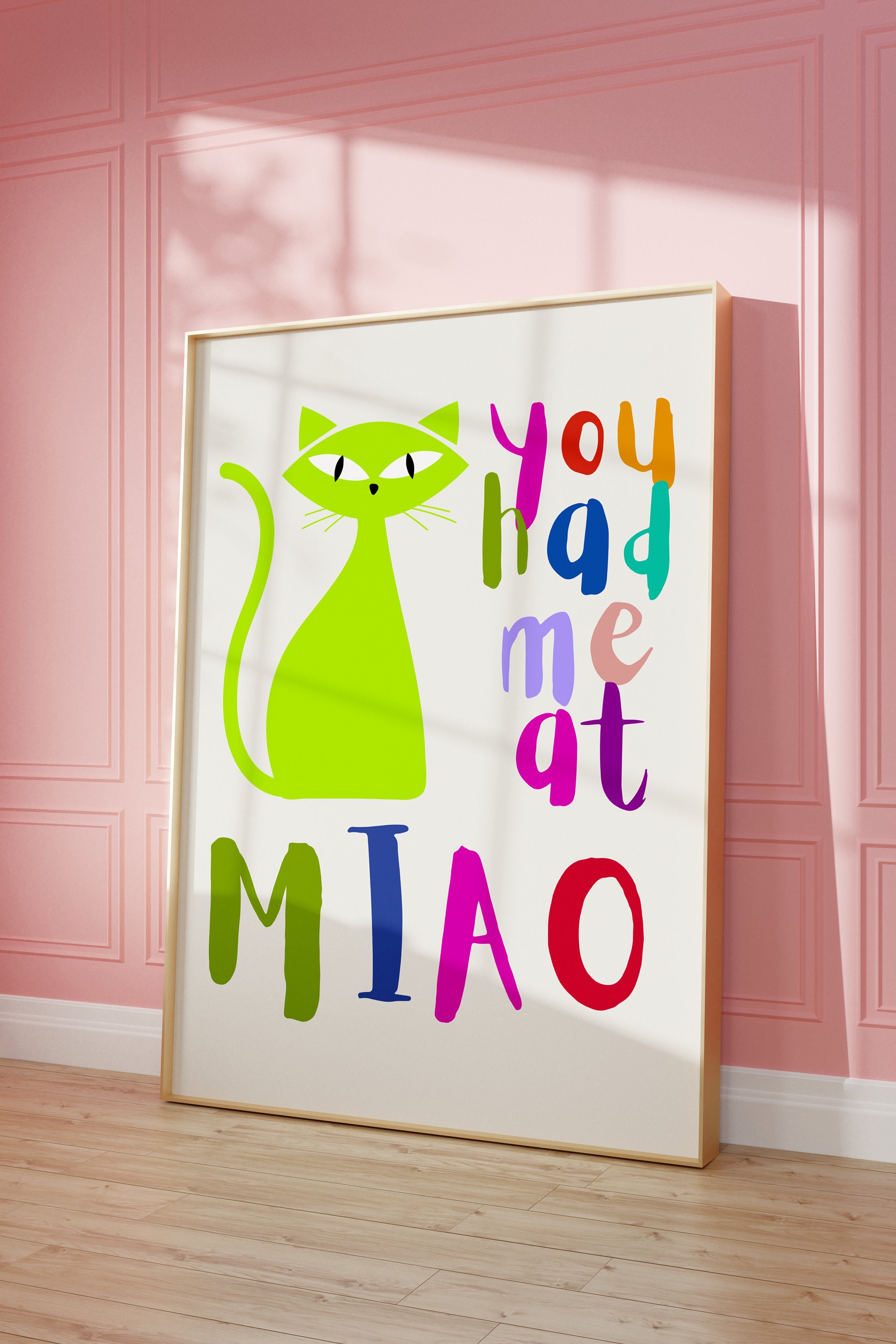 Lustige Katze Art Print Katze Wand Kunst druckbare Maximalist - Etsy.de