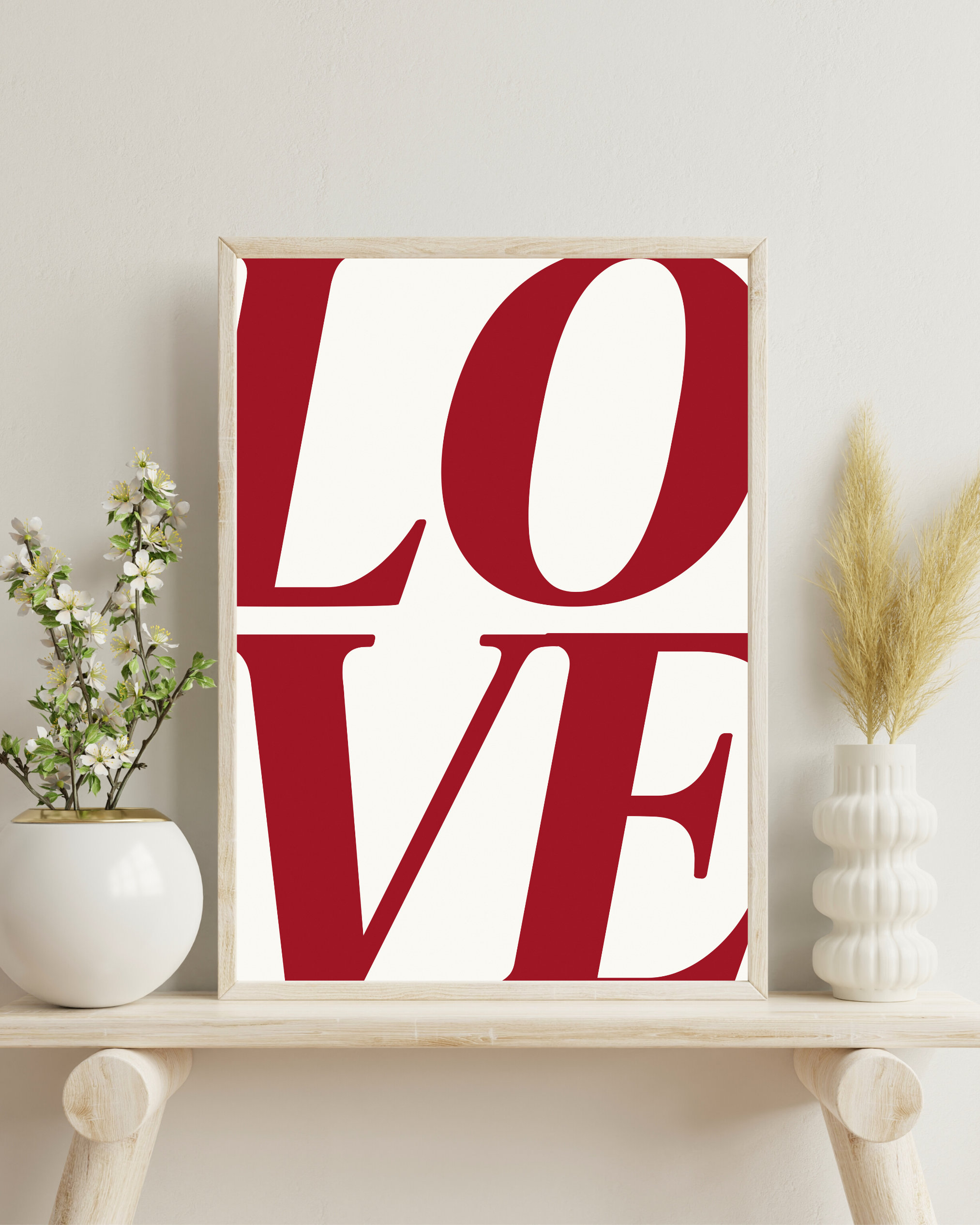 Love Wall Art Print Trendy Love Print Download Red Love Poster Trendy ...