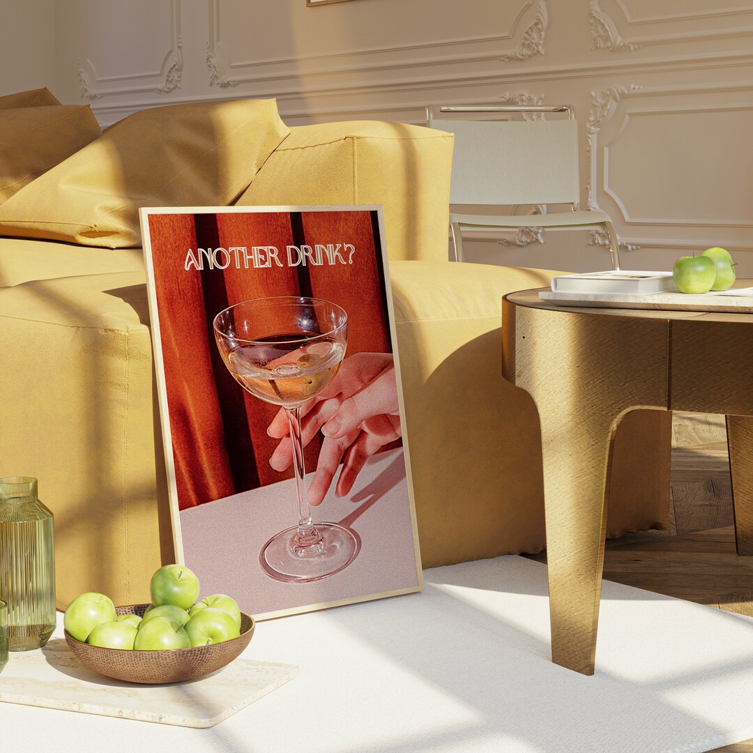 Retro Cocktail Poster Vintage Cocktail Art Retro Wall Art Trendy Bar ...