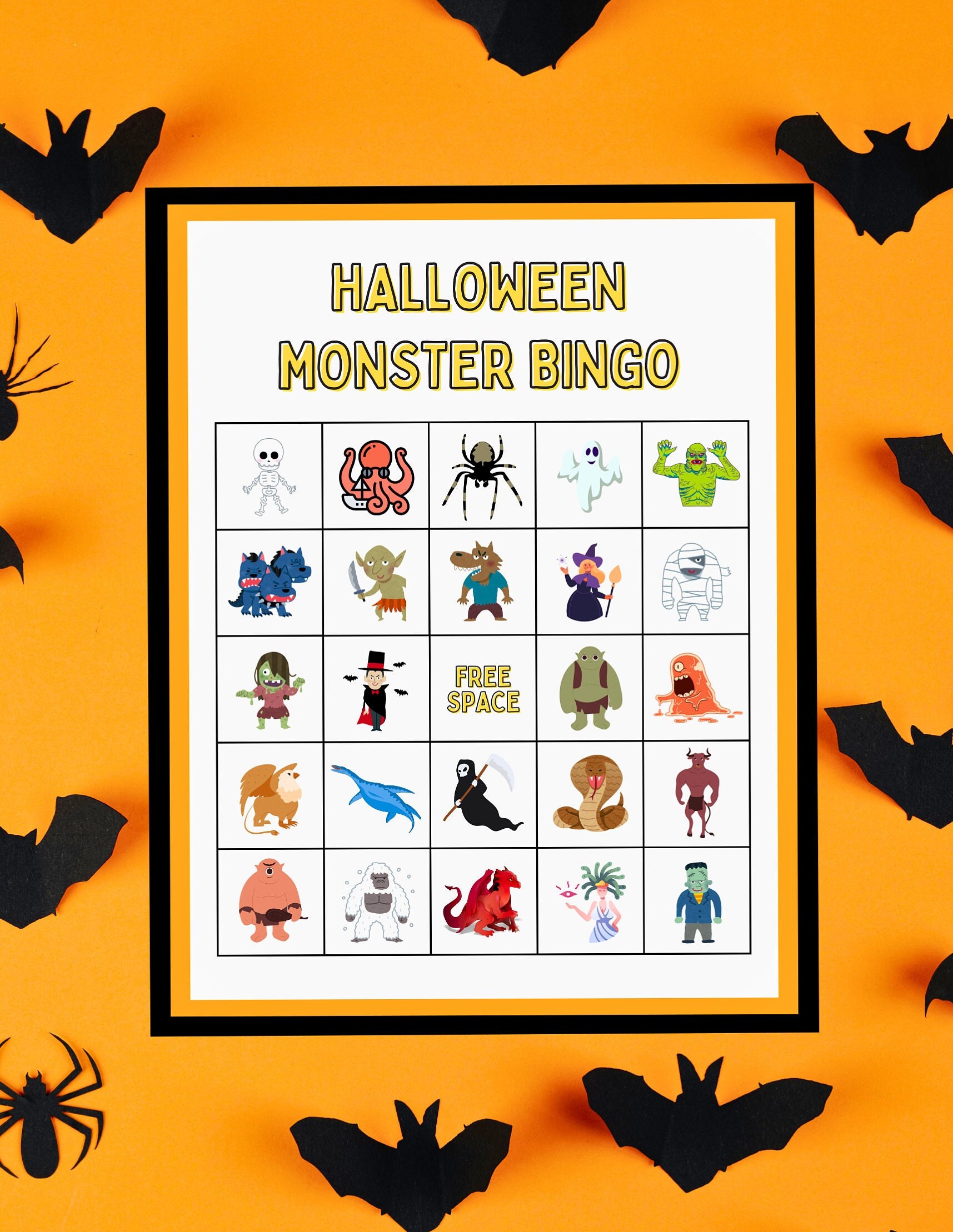 Halloween Bingo, Halloween Printable Activity for Kids, 32 Different ...