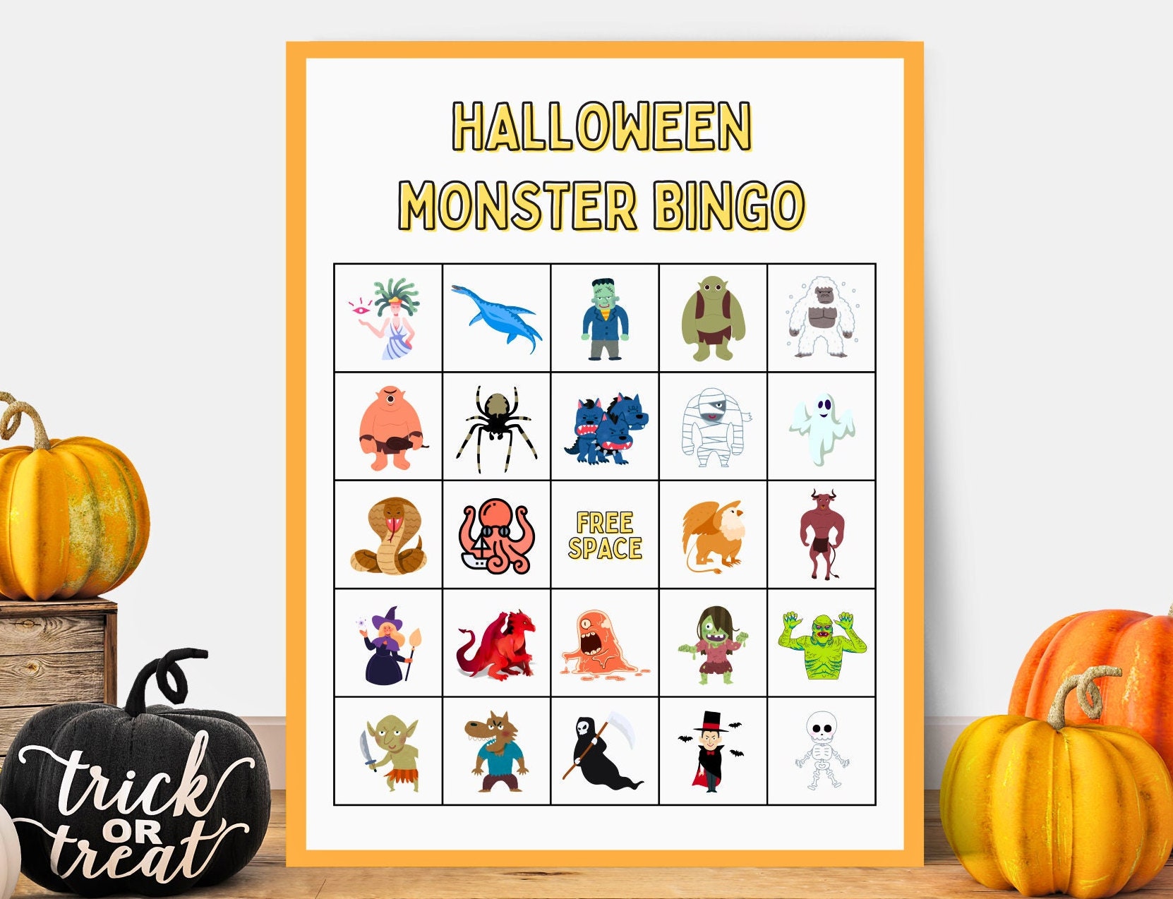 Halloween Bingo, Halloween Printable Activity for Kids, 32 Different ...