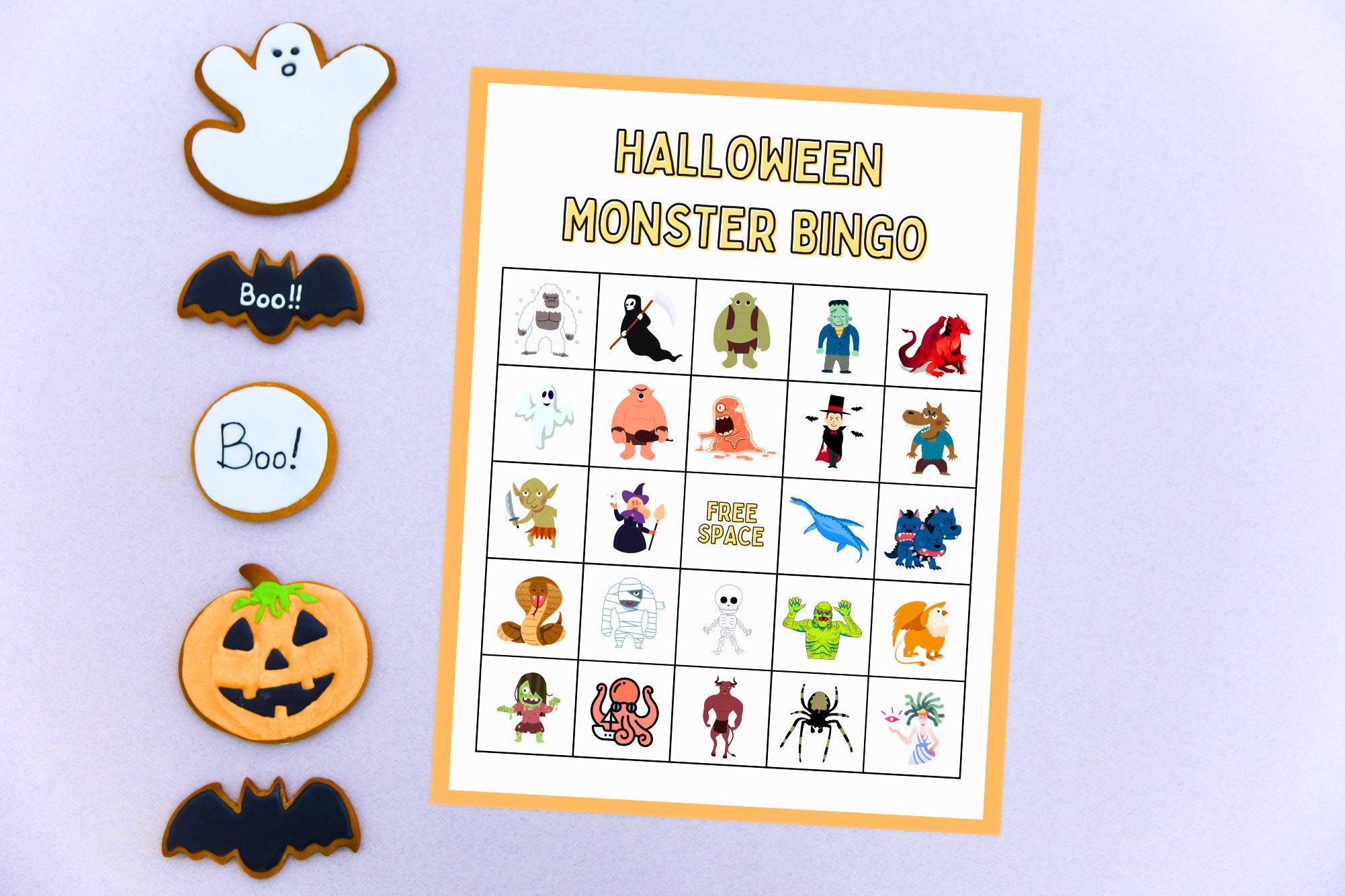Halloween Bingo, Halloween Printable Activity for Kids, 32 Different ...