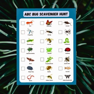 Bug Scavenger Hunt Printable for Kids, Outdoor Summer Activities for ...