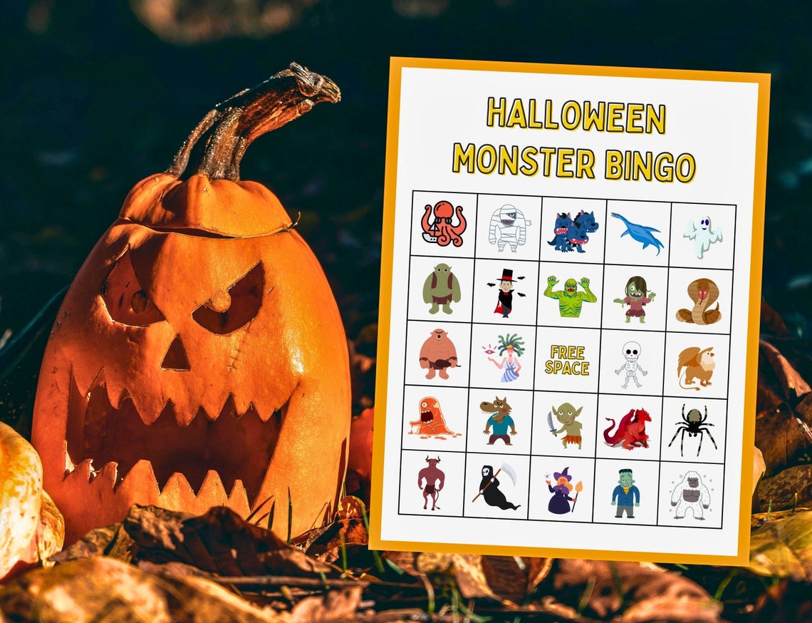 Halloween Bingo, Halloween Printable Activity for Kids, 32 Different ...