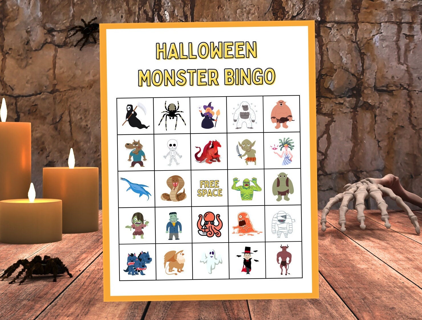 Halloween Bingo, Halloween Printable Activity for Kids, 32 Different ...