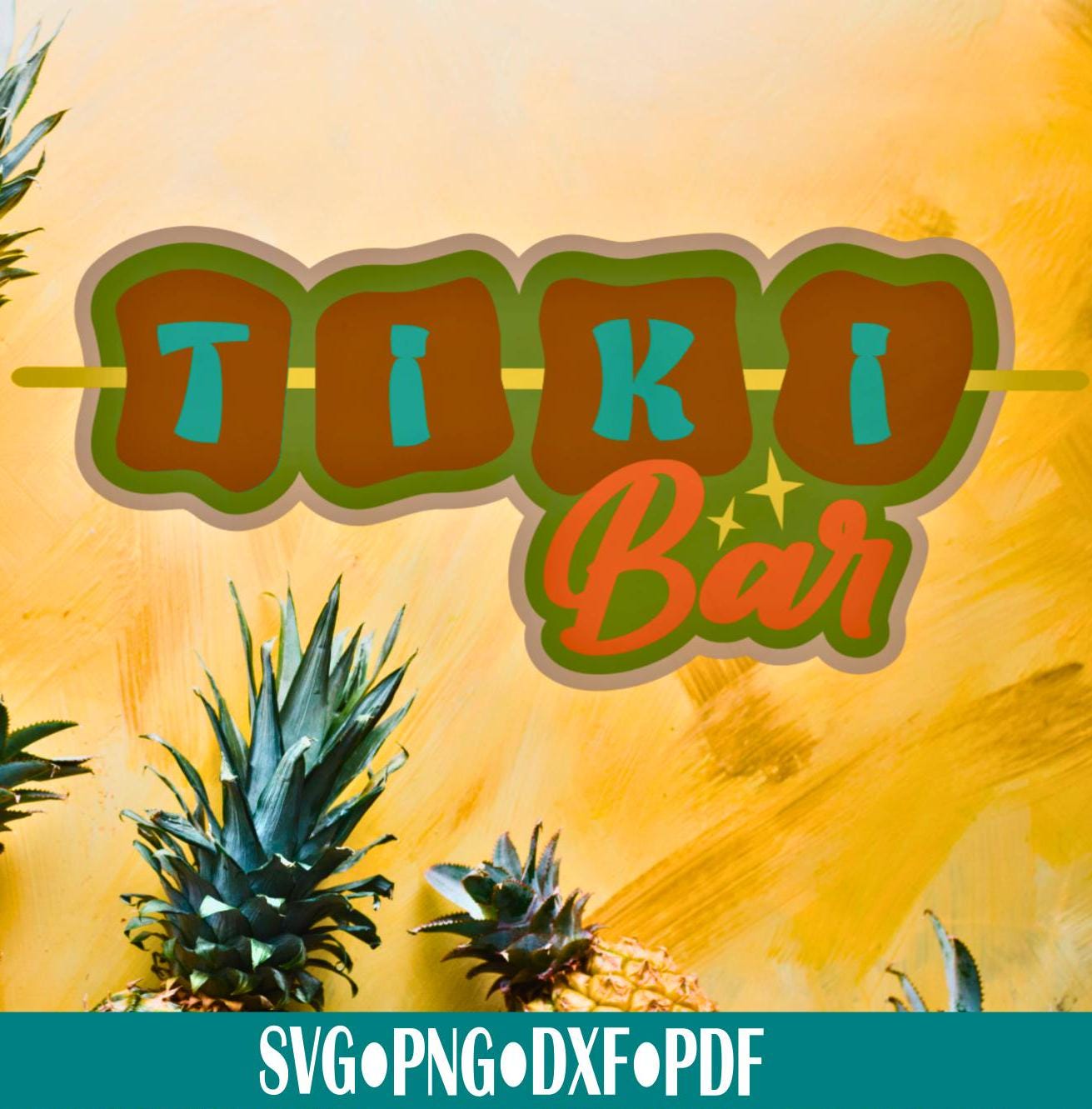 Tiki Bar Svg, Tiki Decor, Hawaiian Svg, Tropical Png, 50s Themed Party ...