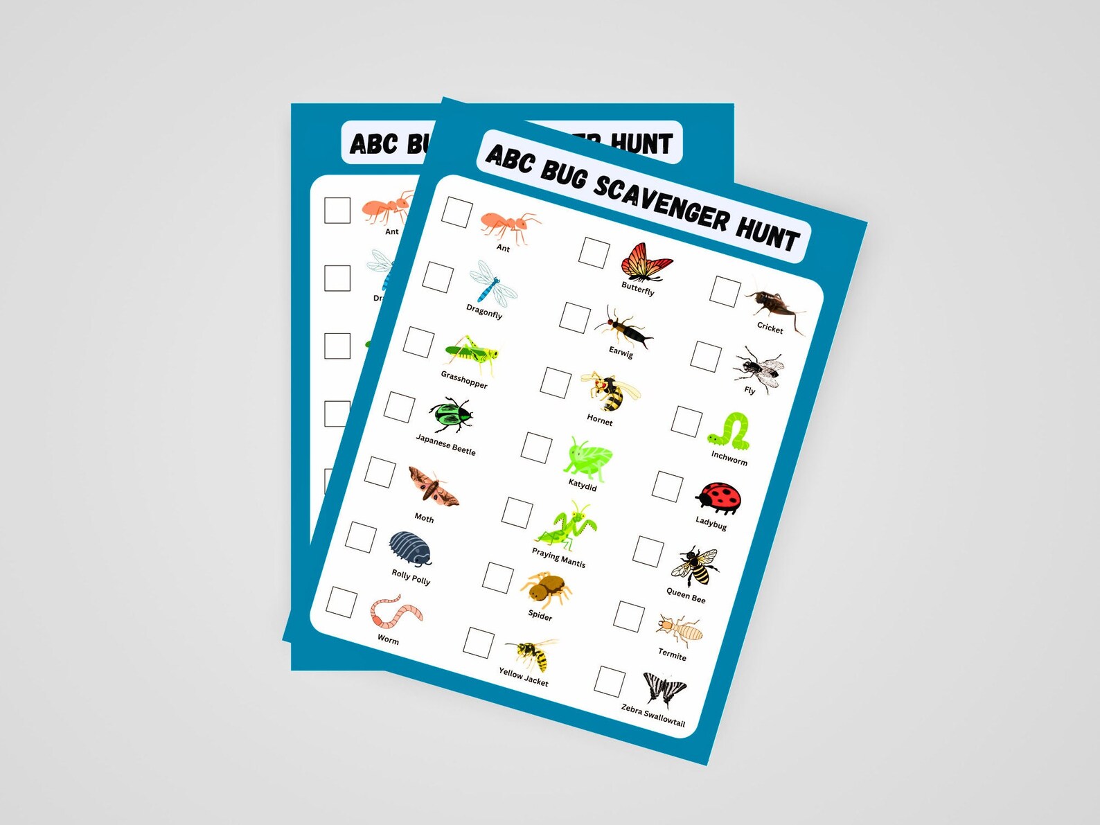 Bug Scavenger Hunt Printable for Kids, Outdoor Summer Activities for ...
