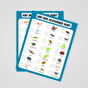 Bug Scavenger Hunt Printable for Kids, Outdoor Summer Activities for ...