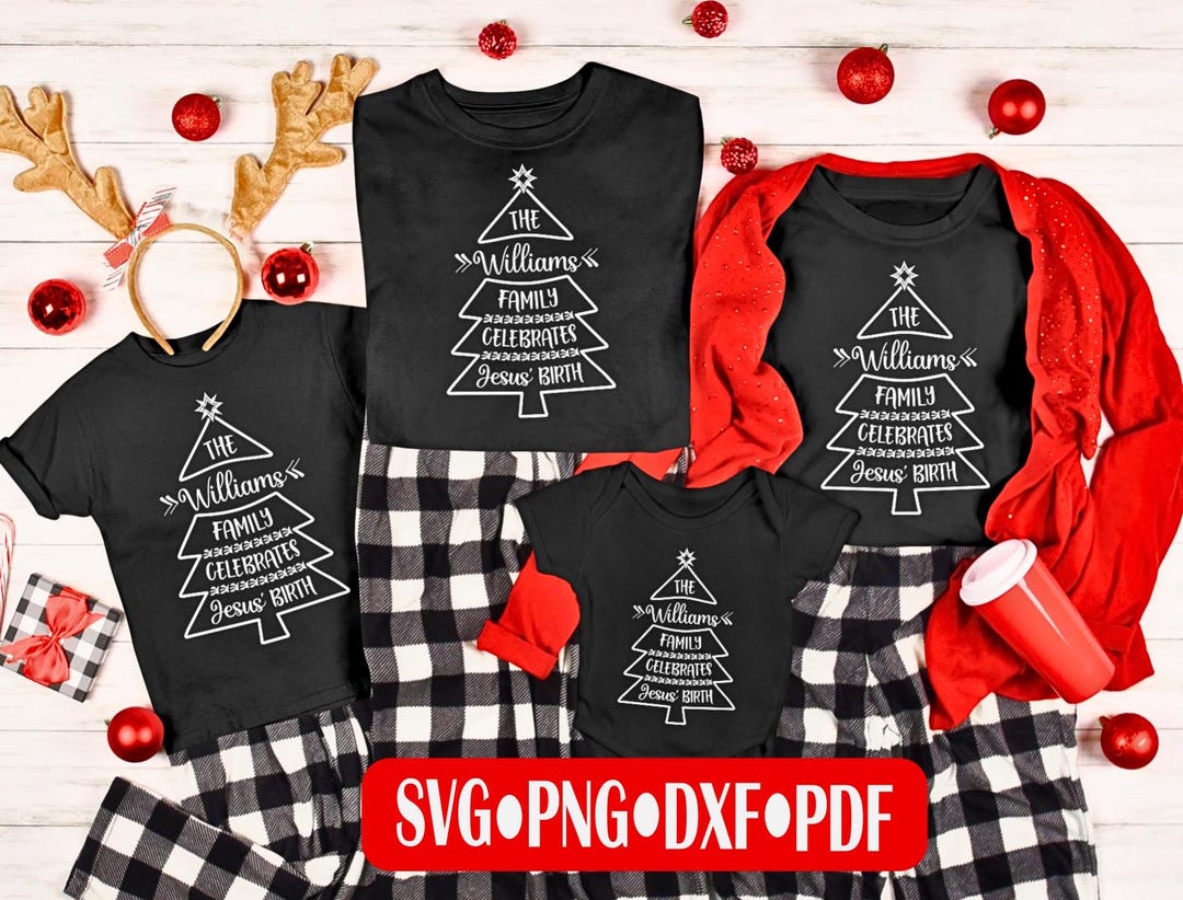 Custom Family Christmas Png and Svg, Family Christmas Pajamas Svg ...