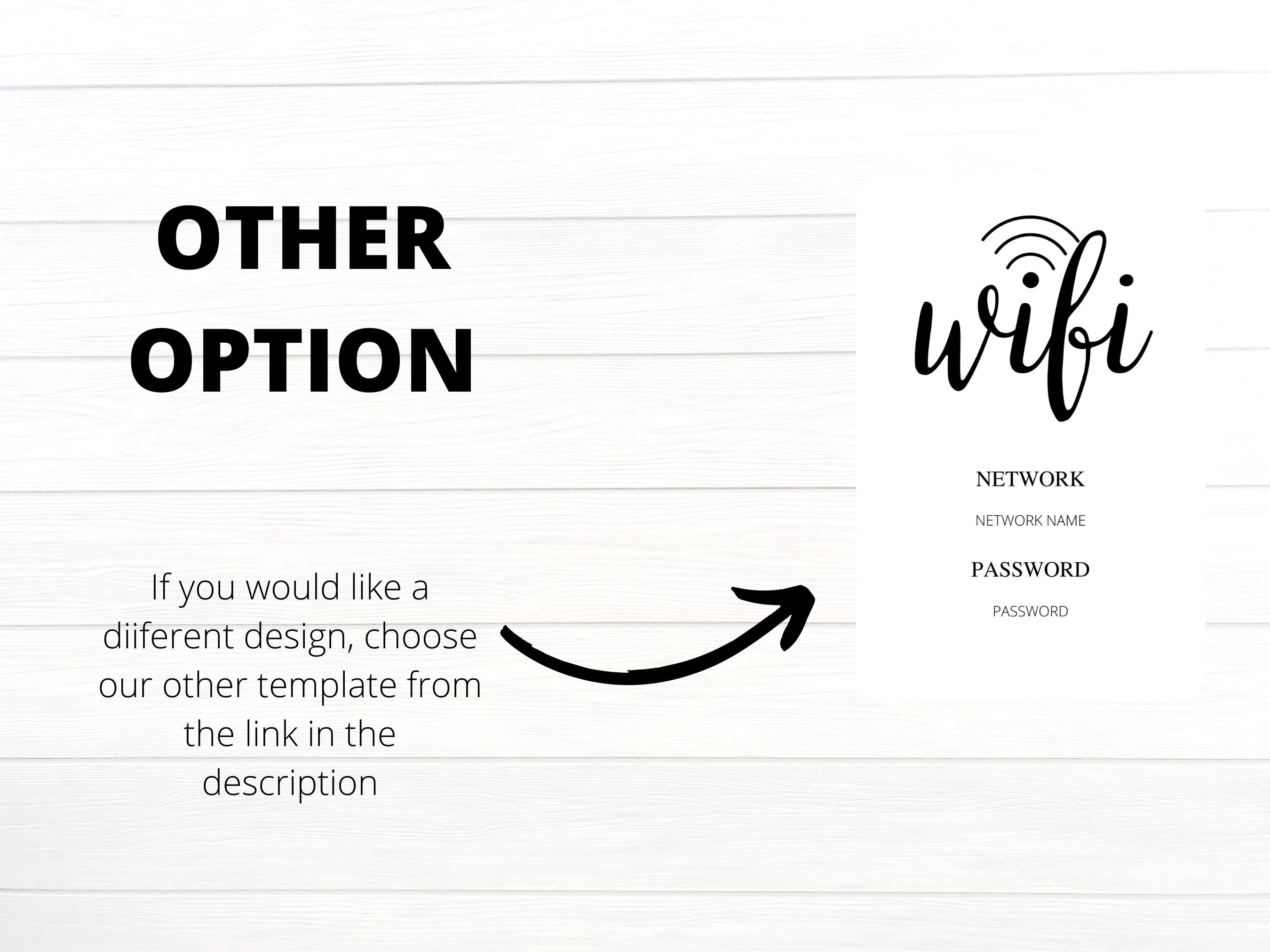 Printable Floral WIFI Sign, Editable WIFI Password Card, Internet ...