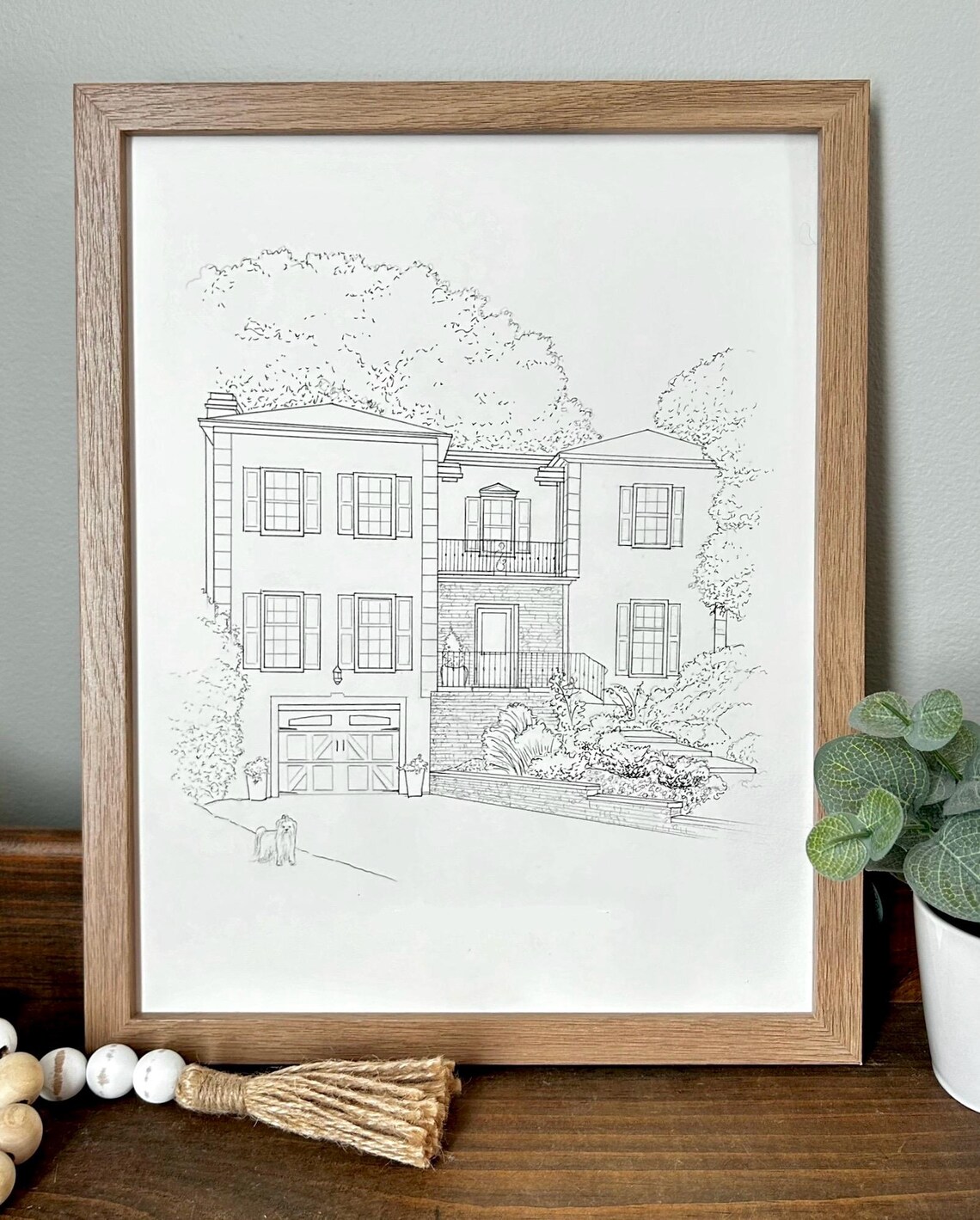 Custom House Drawing, Hand-drawn House From Photo, House Warming Gift ...