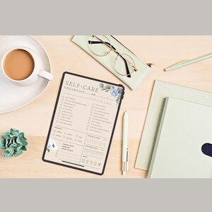 Daily Self-care Checklist Printable Personalised Wellness Planner PDF ...