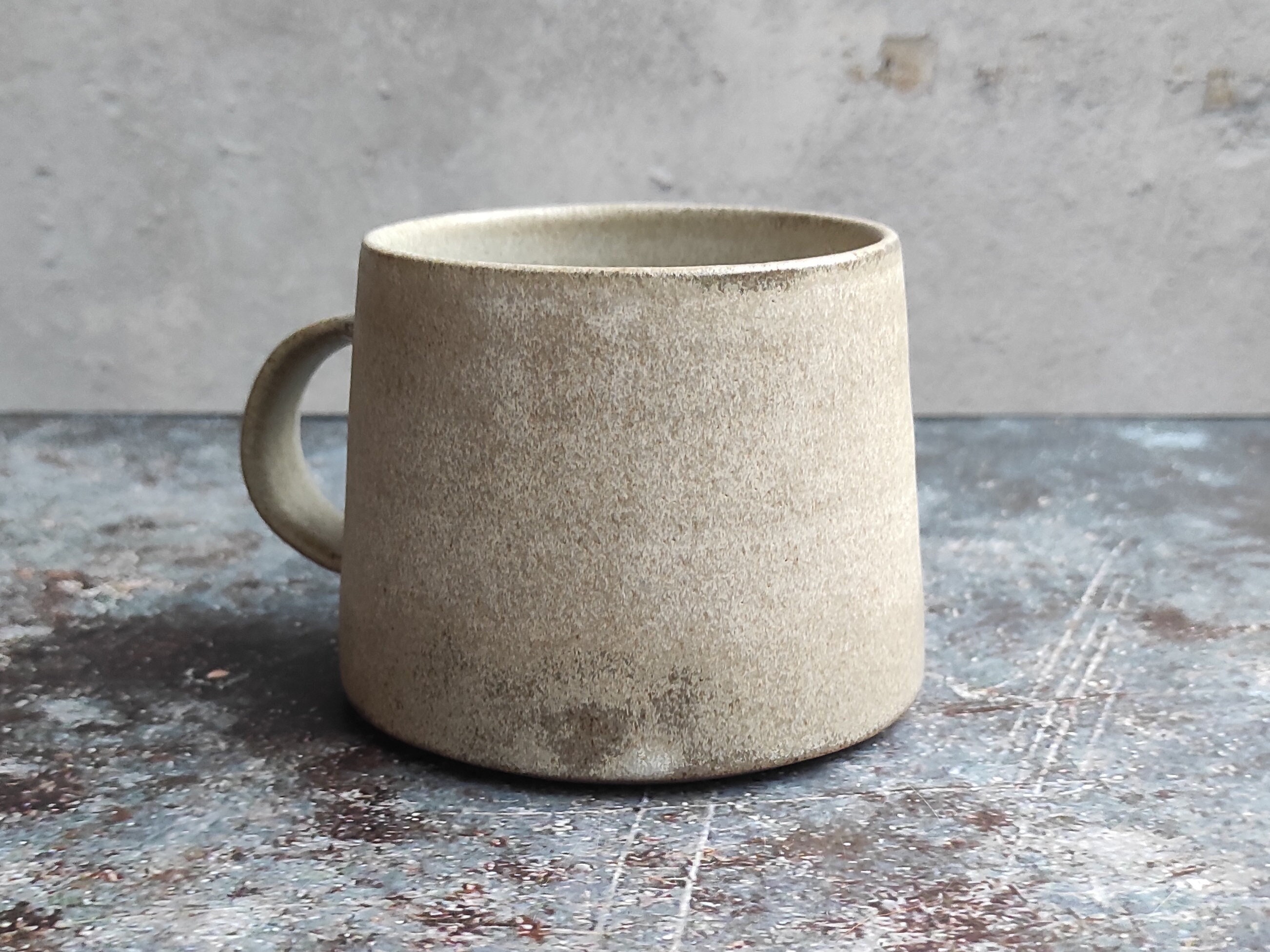 Handmade Ceramic Mug / Pottery / Coffee Mug / Grey White Stone Mug ...