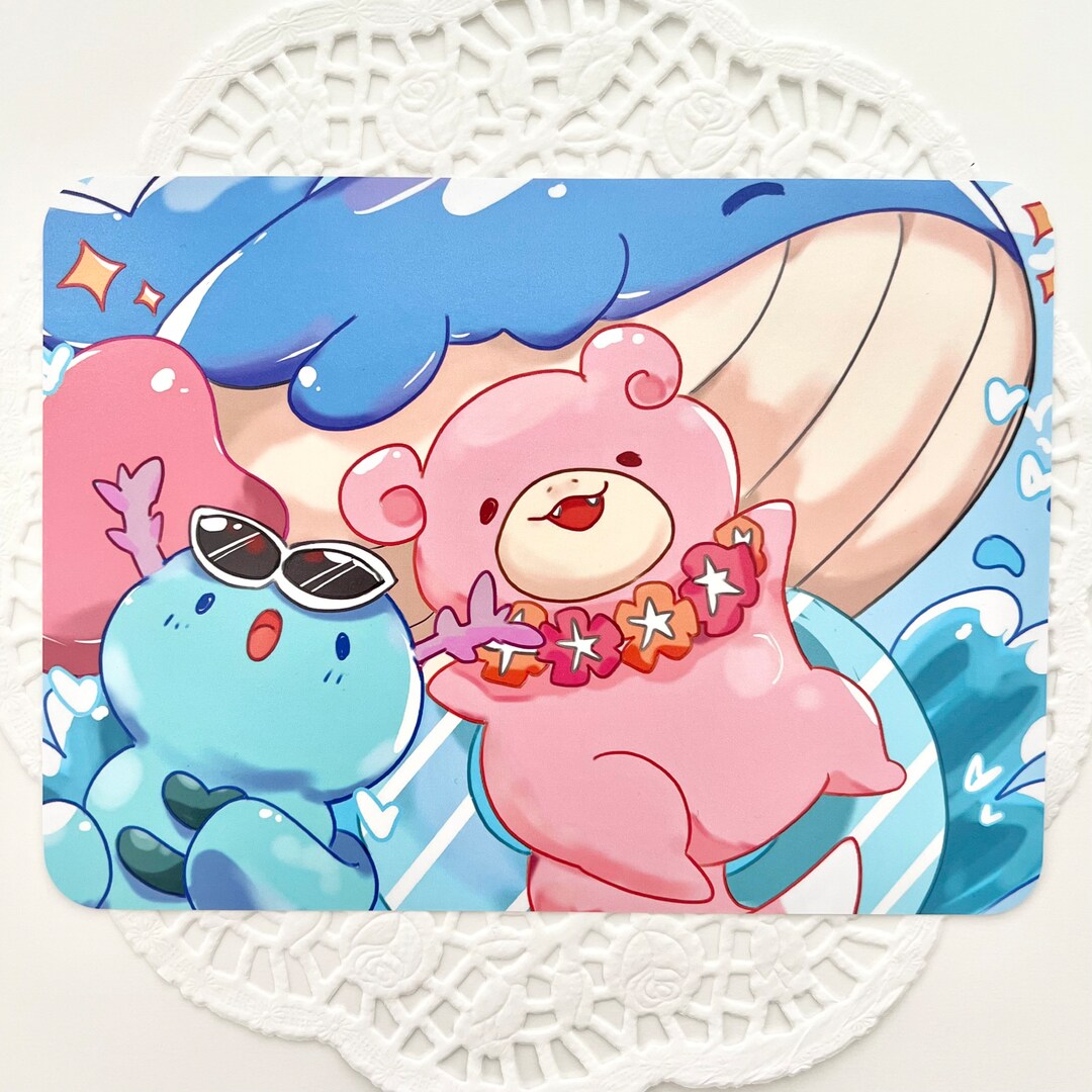 Pkmn Poke Summer Time Fun Mini Art Print Etsy