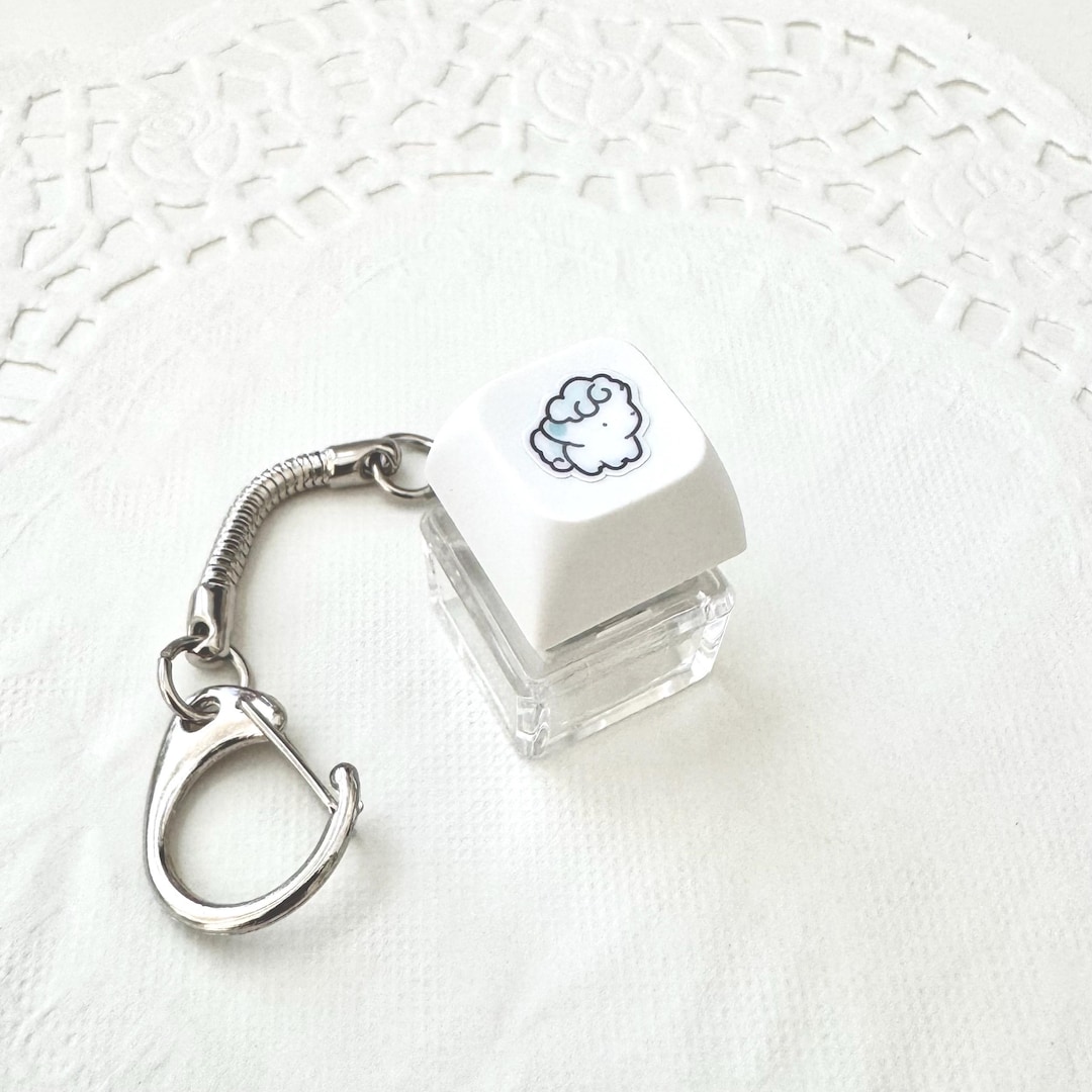 Derpy Snowy Fox Clicky Keycap Keyboard Switch Keychain | Fidget Toy ...