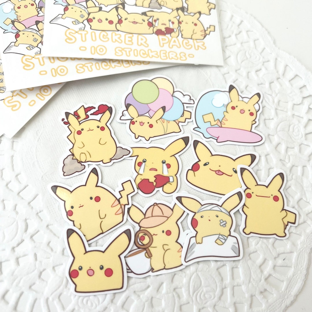Pika Pika Variety Sticker Pack | 10 Stickers! - Etsy