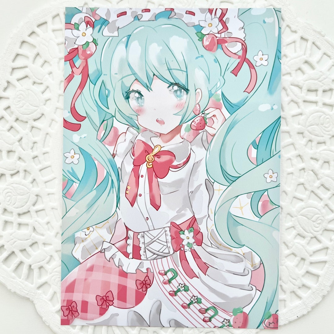 Anime Virtual Singer Idol Miku 15th Anniversary Strawberry Dress Mini ...