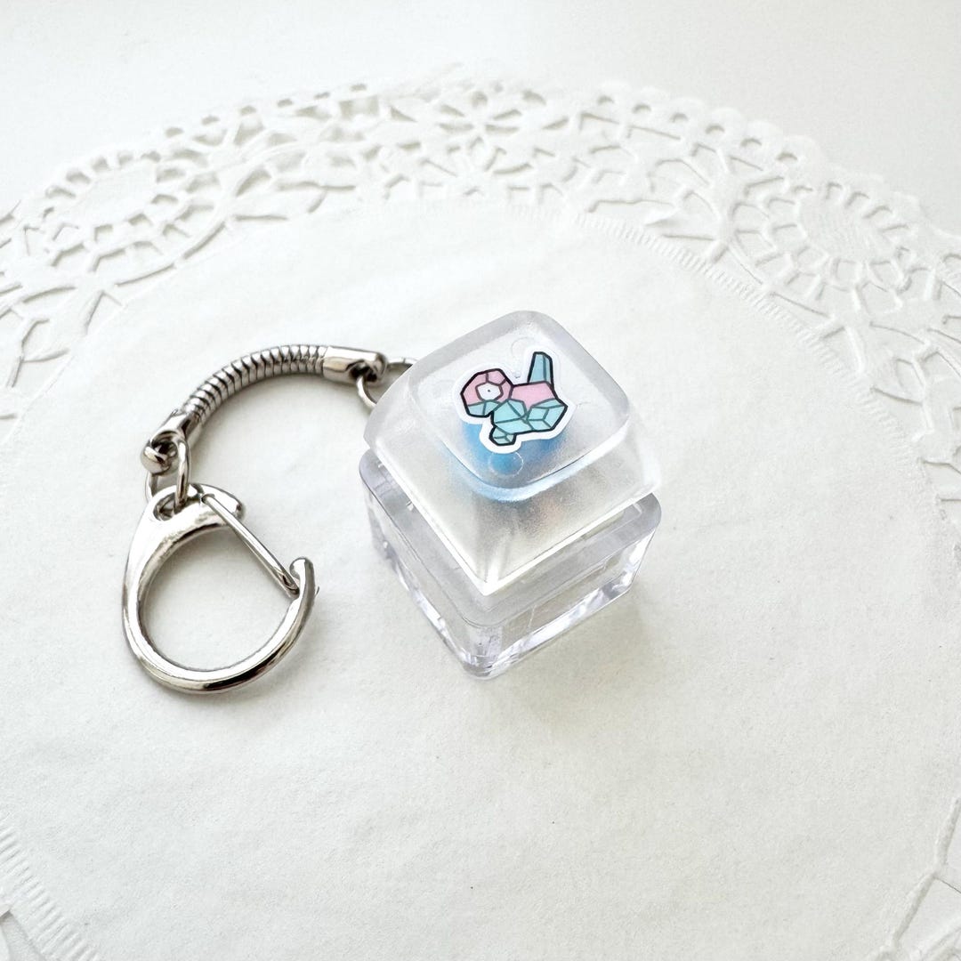 Derpy Pory Transparent Clicky Keycap Keyboard Switch Keychain | Fidget ...