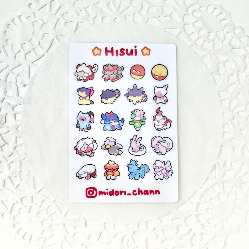 Poké Legends Vinyl Sticker Sheet | 20 Mini Stickers! - Etsy