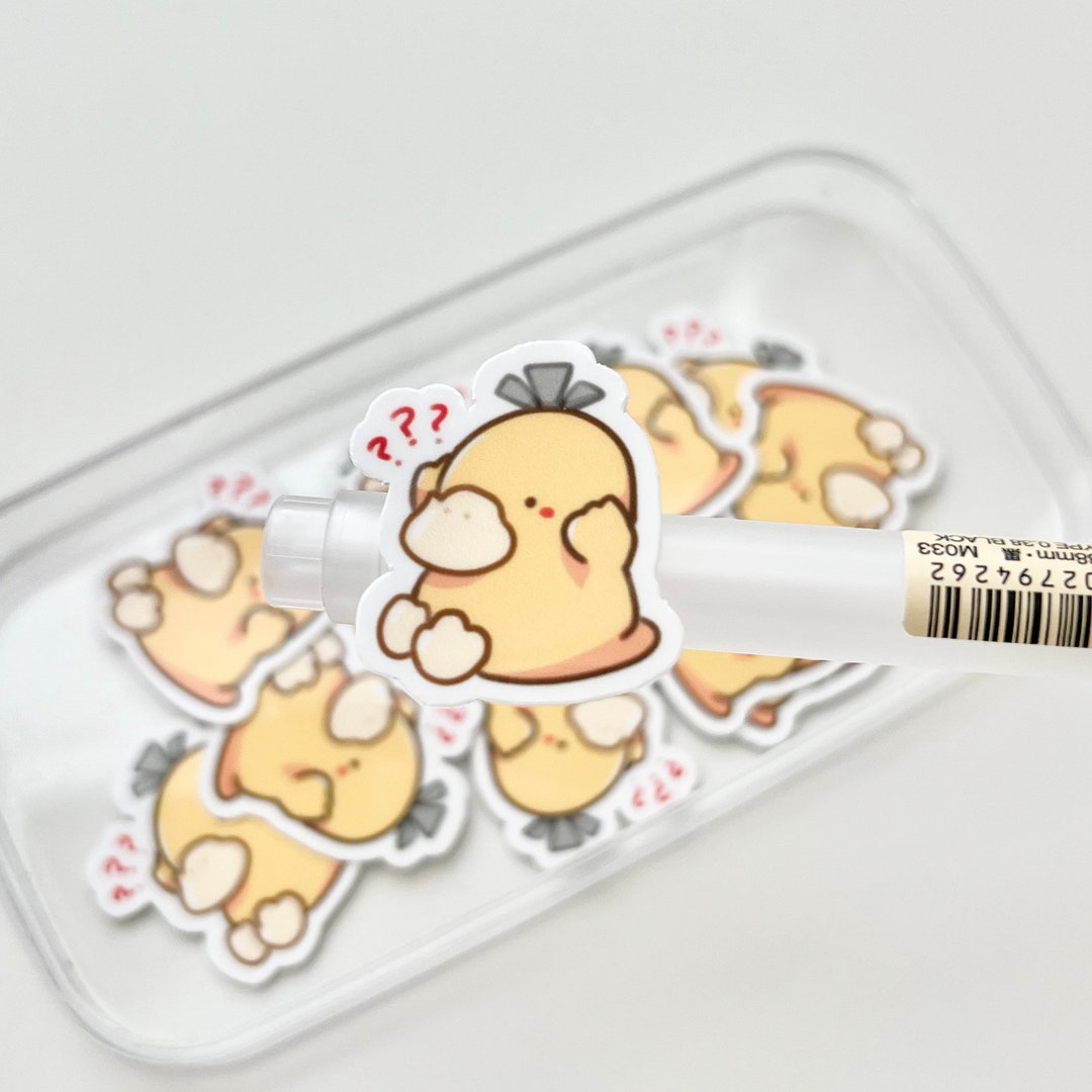 Mini Derpy Confused Duck Vinyl Sticker - Etsy