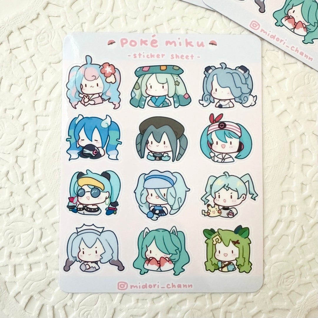 Pokemiku Derpy Trainers Vinyl Sticker Sheet | 12 Stickers! - Etsy