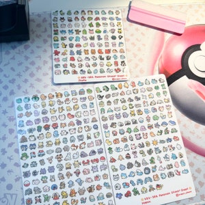 Poké Gen 3 252-386 Vinyl Sticker Sheet | 136 Mini Stickers! - Etsy