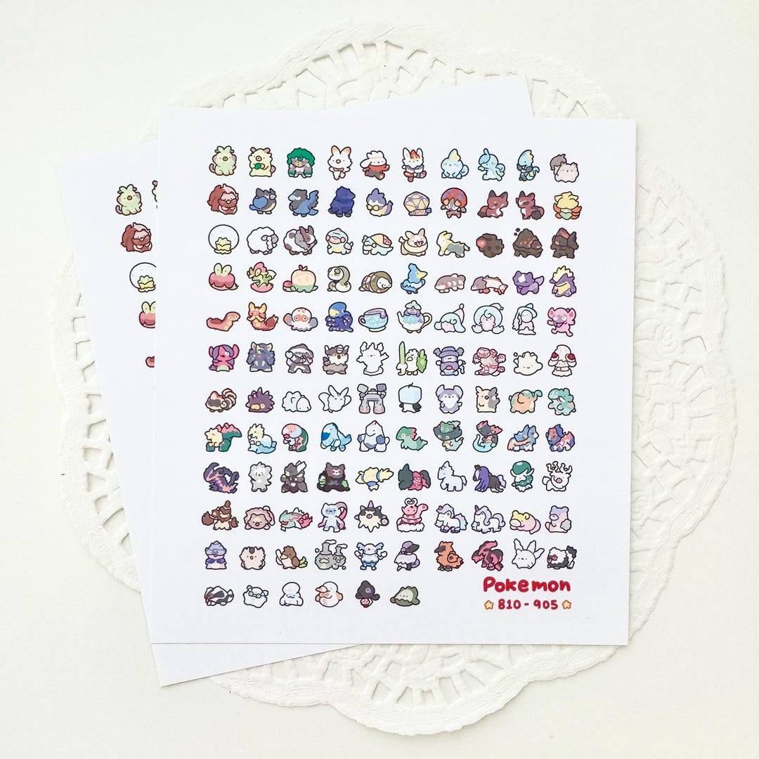 Poké Gen 8 810-905 Mini Art Print L Wall Art - Etsy