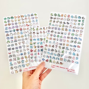 Poké Gen 3 252-386 Vinyl Sticker Sheet | 136 Mini Stickers! - Etsy
