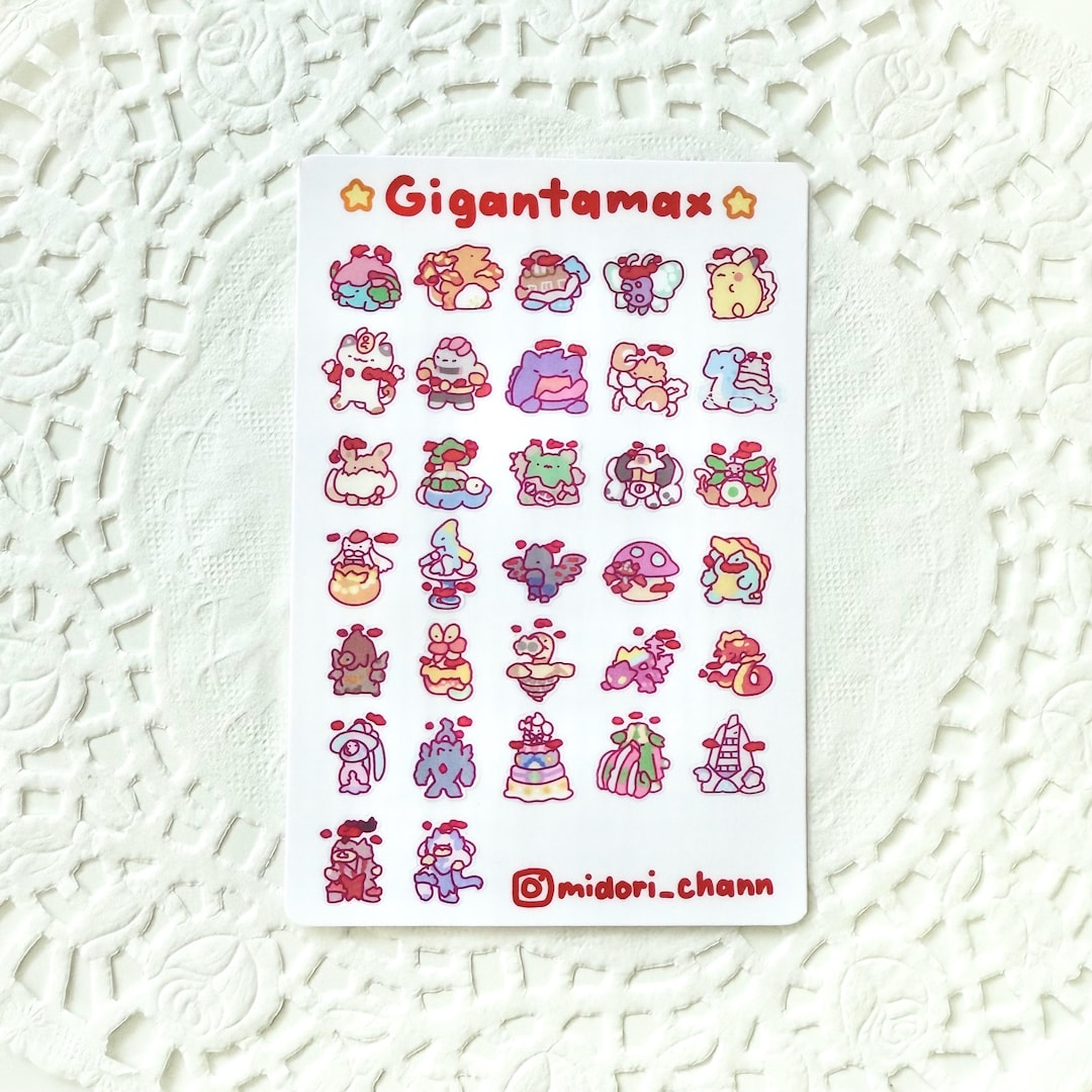 Poké Giant Vinyl Sticker Sheet | 32 Mini Stickers! - Etsy