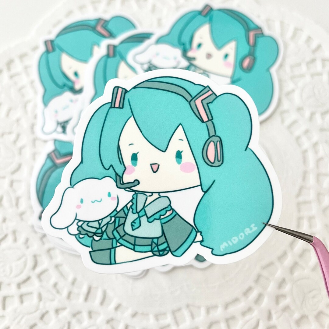 Chibi Cinnamiku Miku Mascot Vinyl Sticker - Etsy