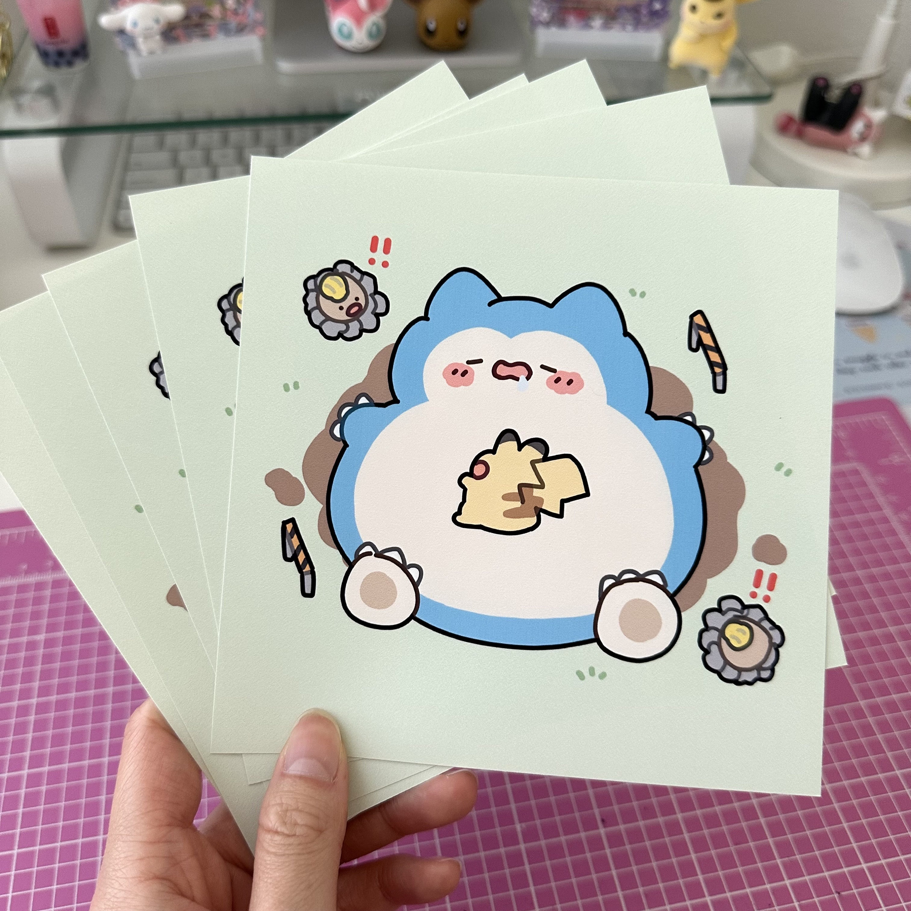 Poké Snore Road Block Mini Art Print - Etsy