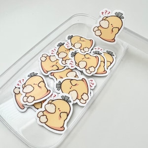 Mini Derpy Confused Duck Vinyl Sticker - Etsy