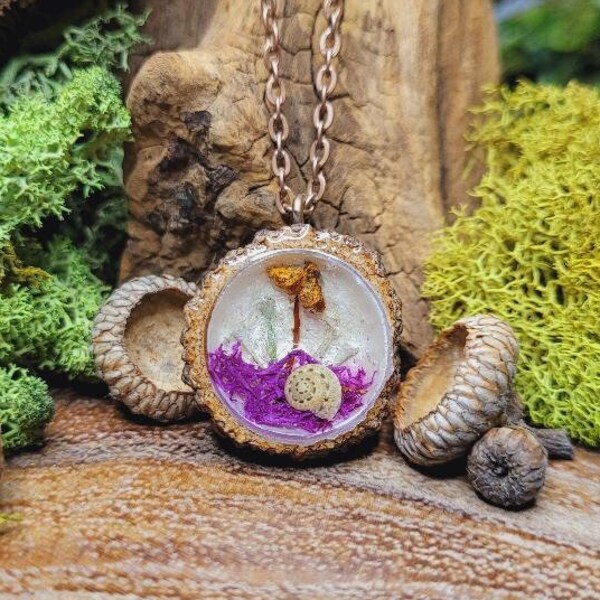 Resin Acorn Necklace - Etsy