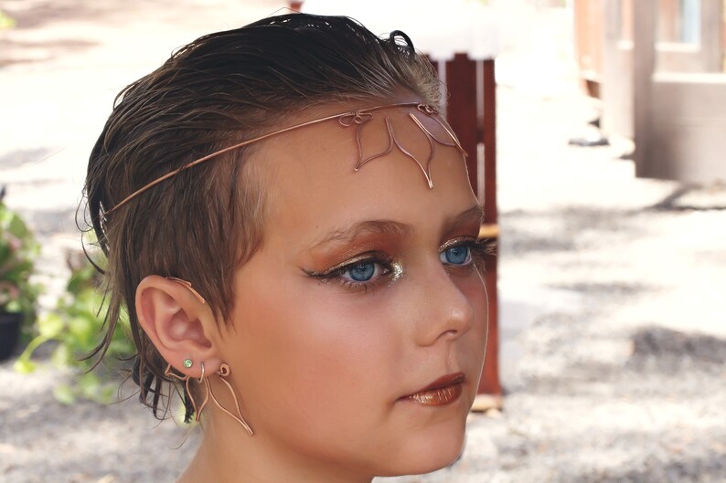 Lotus Pure Copper Head Circlet Crown Wedding Tiara Costume Head Piece ...