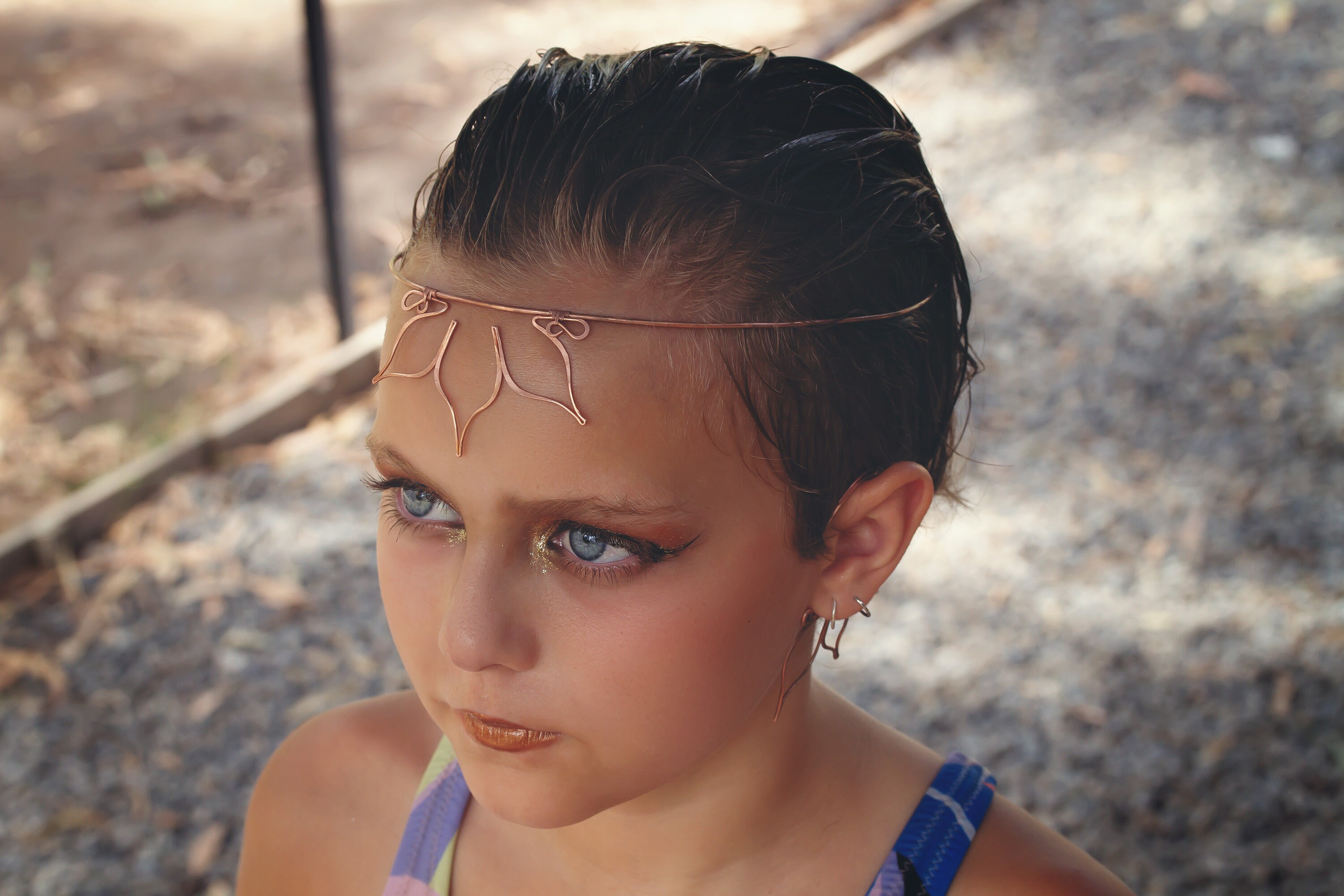 Lotus Pure Copper Head Circlet Crown Wedding Tiara Costume Head Piece ...