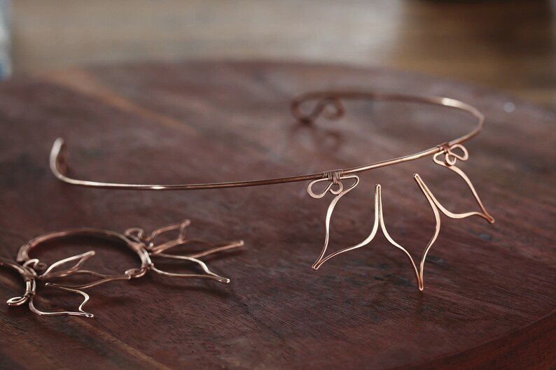 Lotus Pure Copper Head Circlet Crown Wedding Tiara Costume Head Piece ...