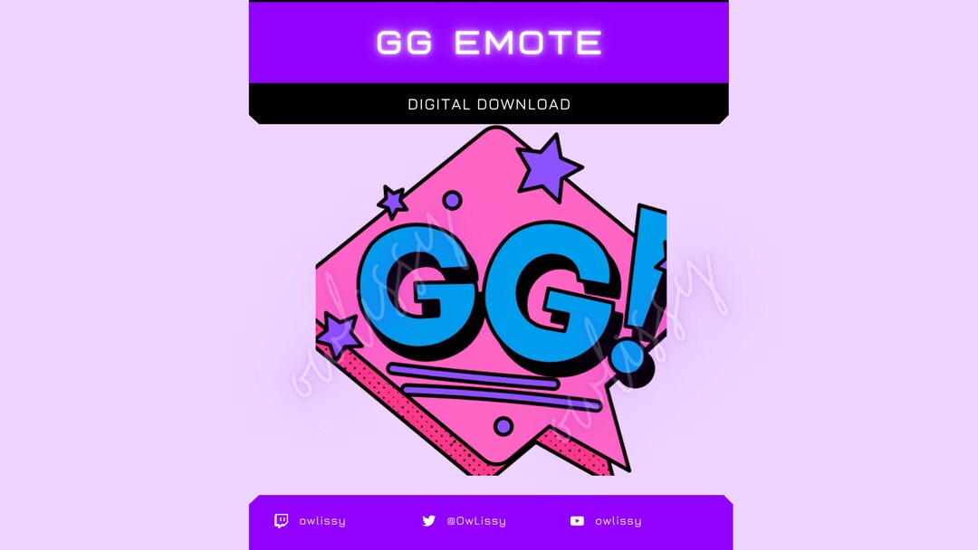 GG Twitch Emote - Etsy