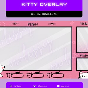 Kitty Twitch Overlay - Etsy