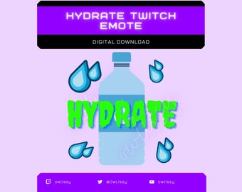 ANIMATED Emote - Hydrate Water - for Twitch & Discord - Etsy