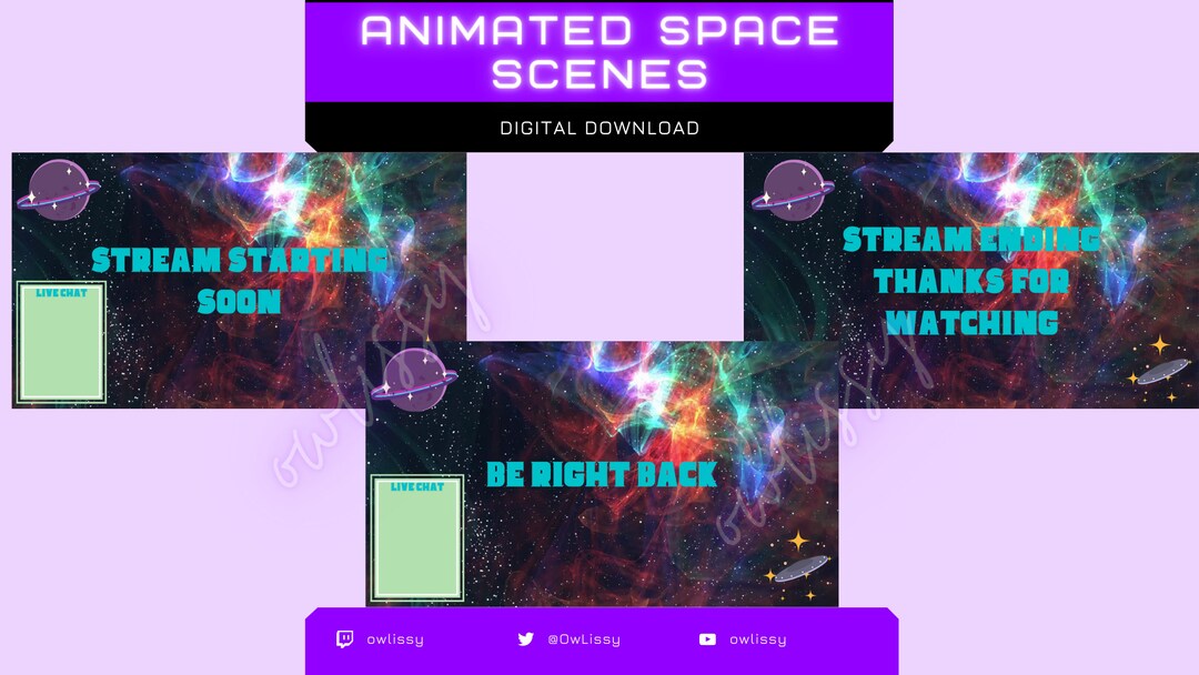 Animated Space Twitch Scenes - Etsy