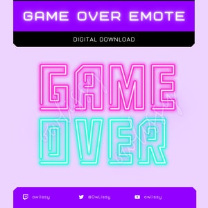 Twitch Game Over Emote L Digital File - Etsy