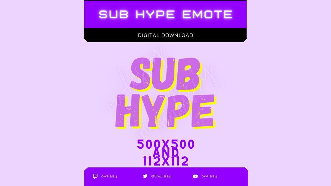 Sub Hype Emote | Twitch & Disord - Etsy