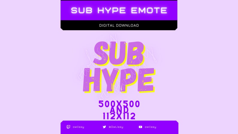 Sub Hype Emote Twitch & Disord - Etsy