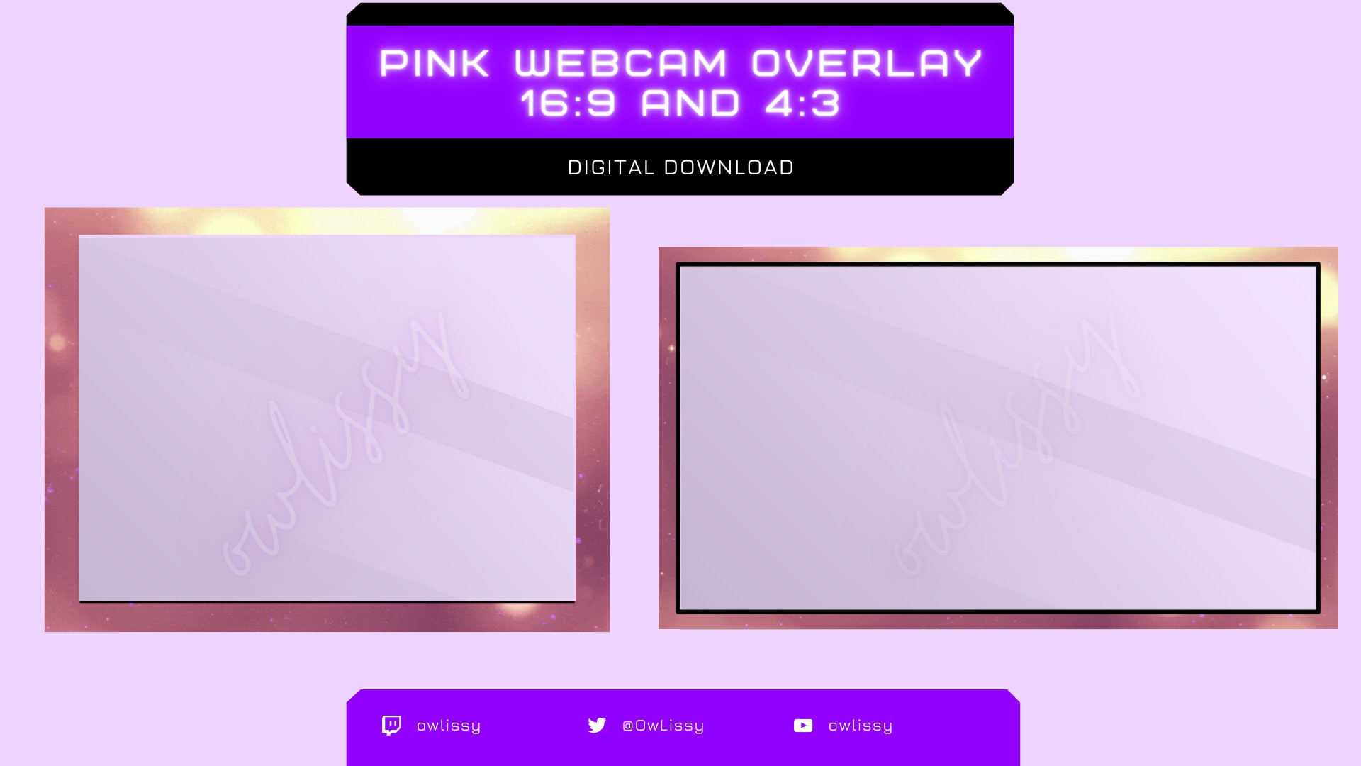 Pink Webcam Overlay Twitch - Etsy