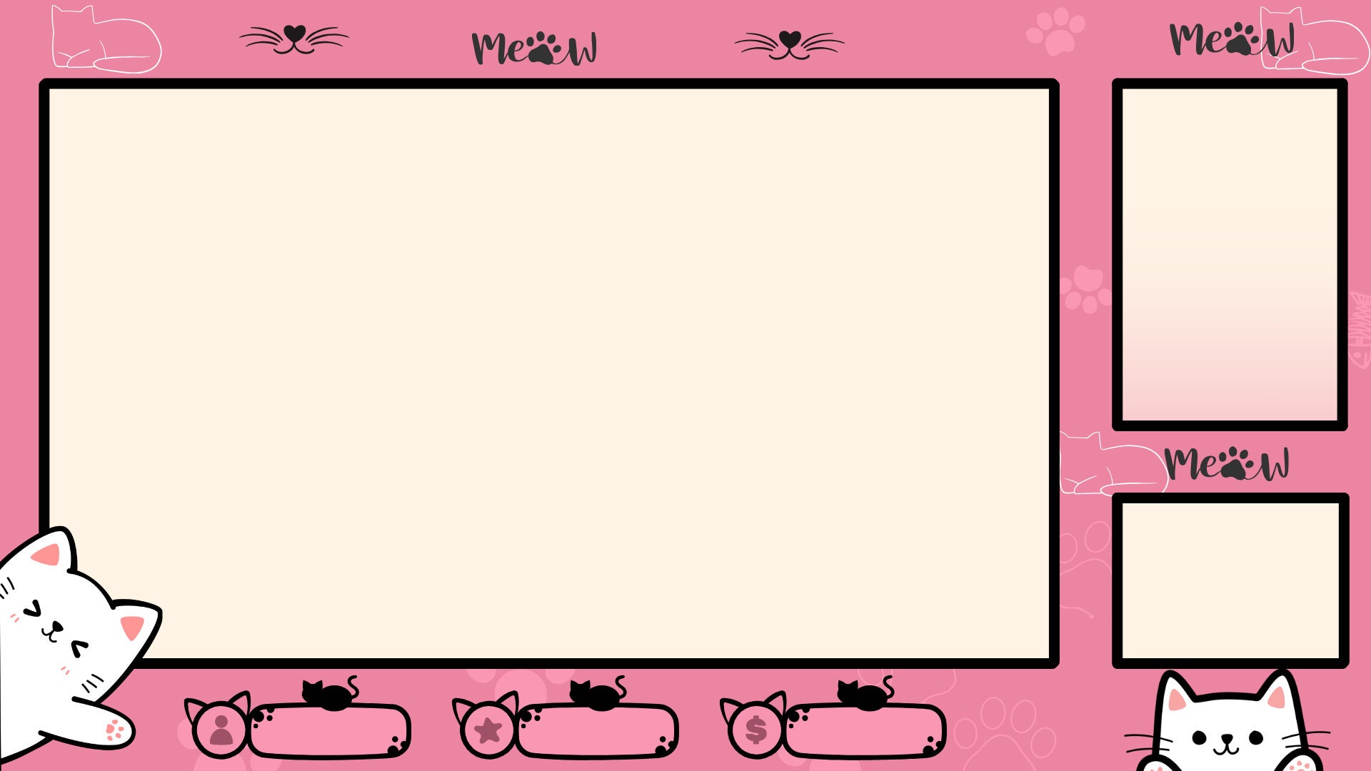 Kitty Twitch Overlay - Etsy