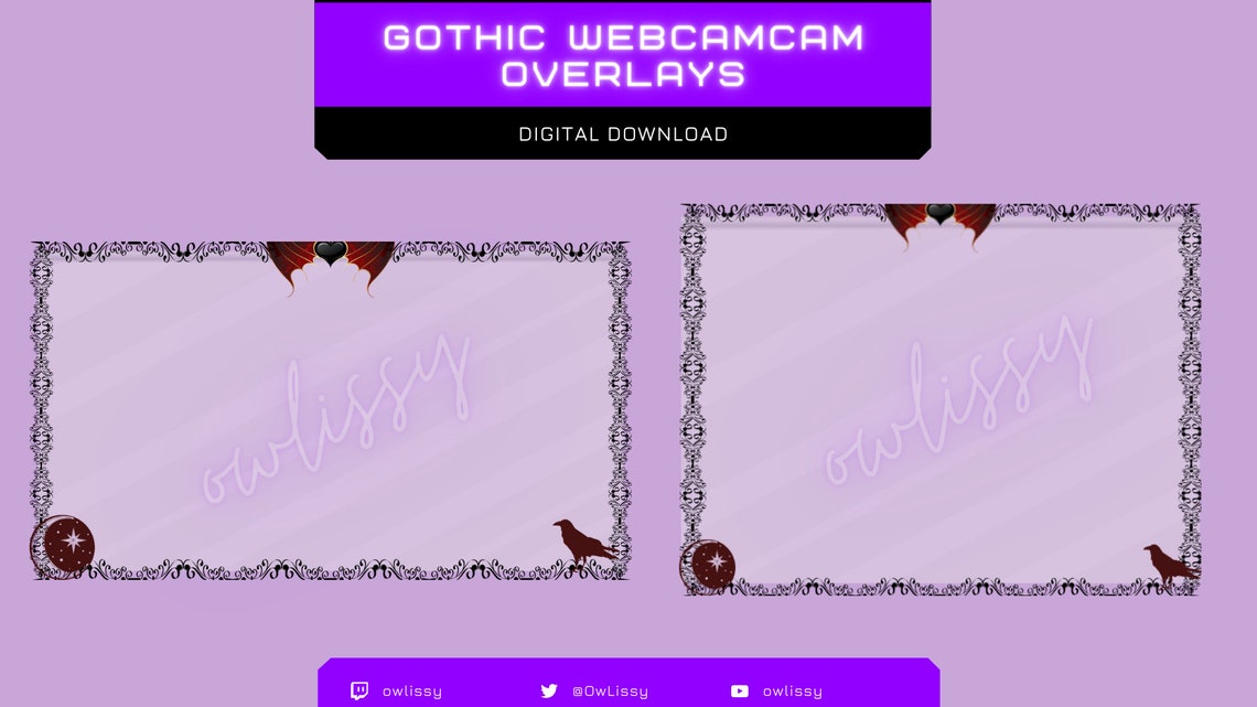 Gothic Webcam Overlays - Etsy