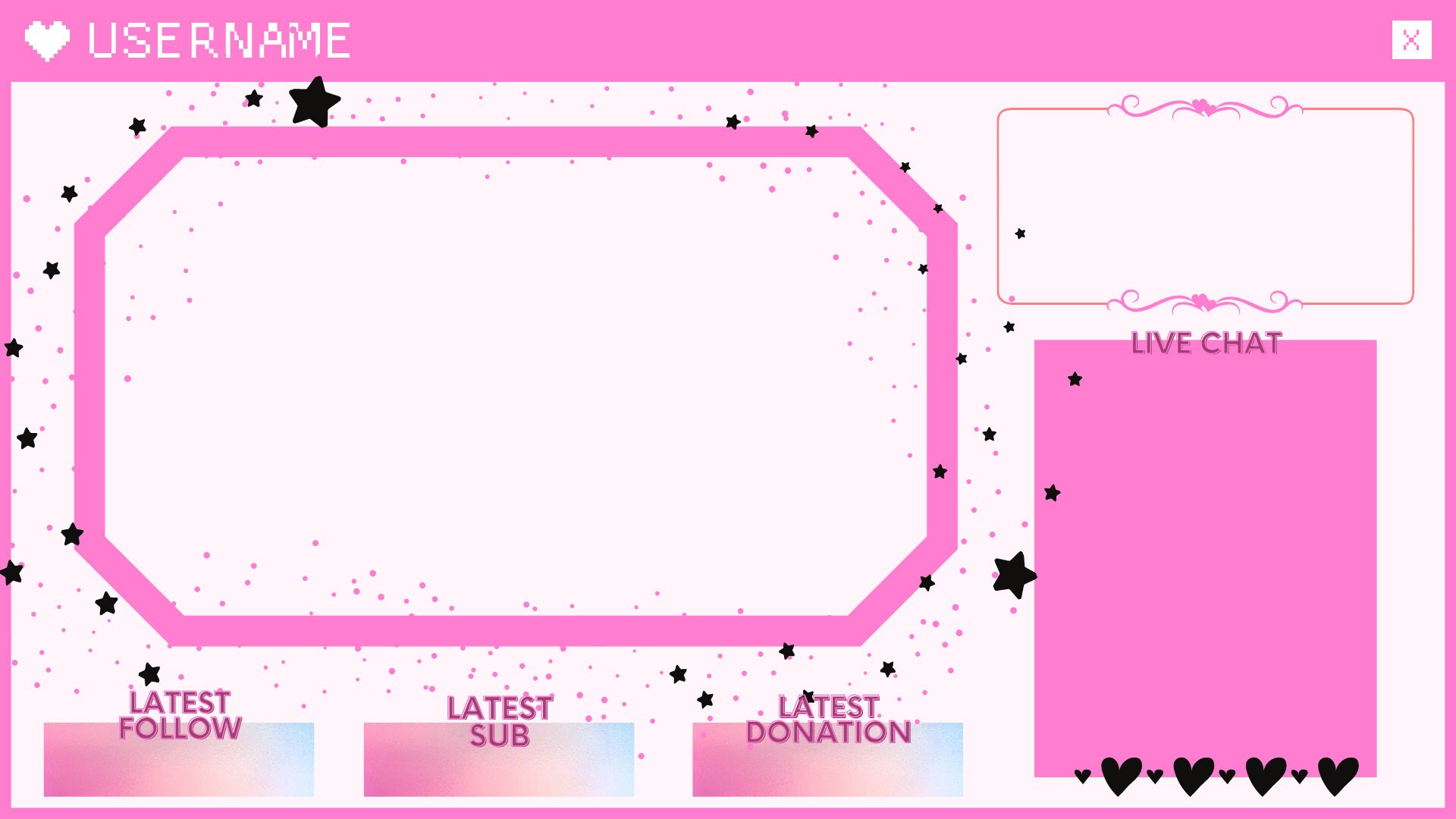Hot Pink Twitch Overlays | Digital Download - Etsy